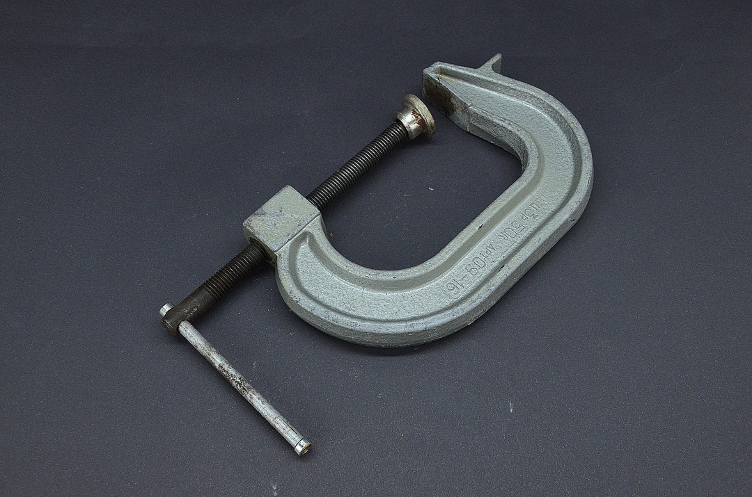 Vintage Metal / Aluminum C Clamp, Clamp Press, Vulcaniser Tire Repair ...