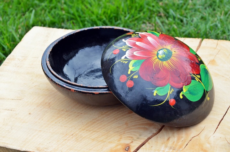 Soviet Box Russian Vintage Wooden Box Hand Painted Hand - Etsy