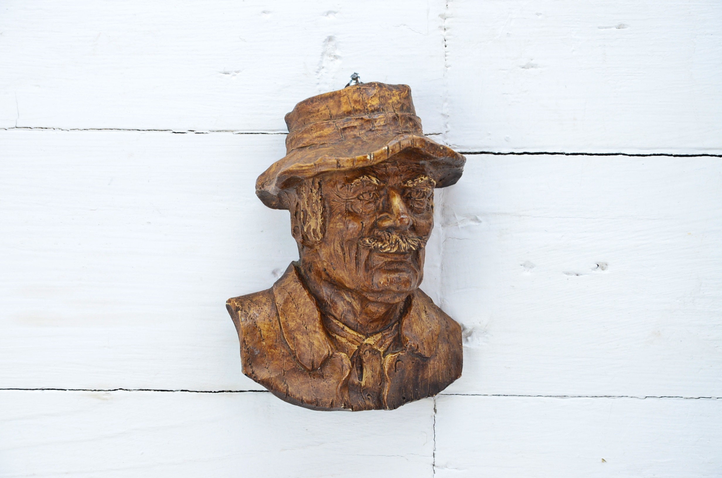 Vintage Handgemalt Decore Main Bust of the Head Stone Bust - Etsy