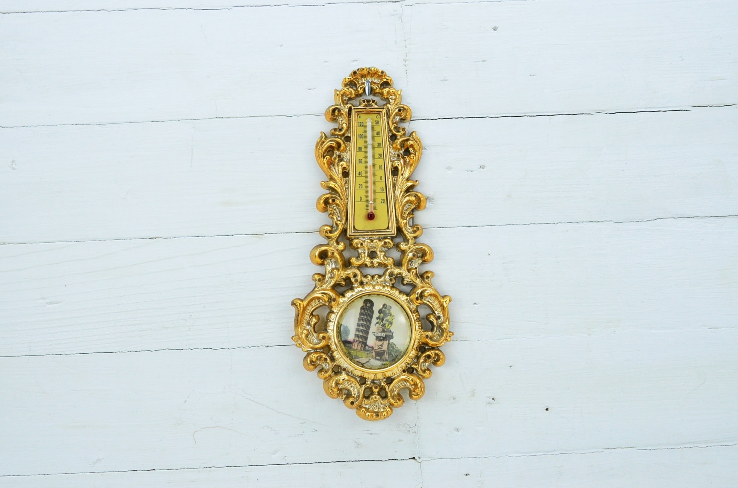 Vintage Weather Thermometer Vintage Wall Thermometer Tower - Etsy