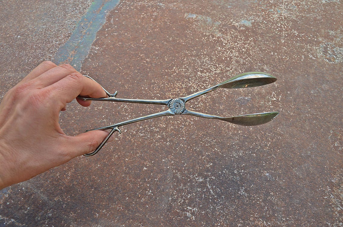 Vintage Salad Tongs, Scissor Style, Serving Spoon Fork - Etsy