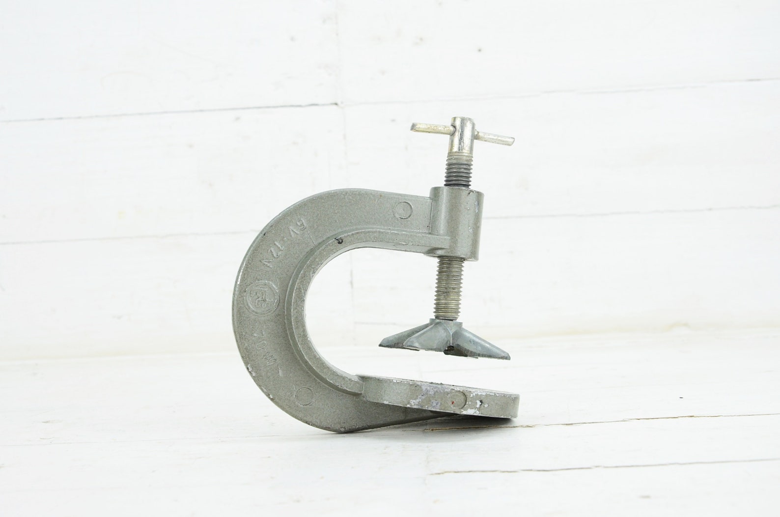 Vintage Metal / Aluminum C Clamp, Clamp Press, Vulcaniser Tire Repair ...