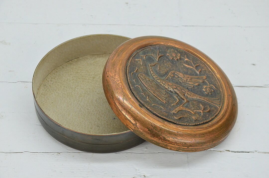 Vintage Metal Box, Jewelry Box, Vintage Copper Box, Copper Jewelry Box ...
