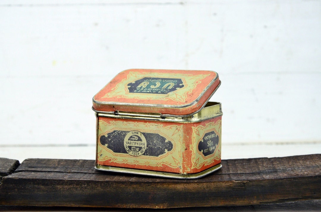 Antique Georgian Tea Box, Metal Tea Box, Old Tea Box, Vintage Georgian ...