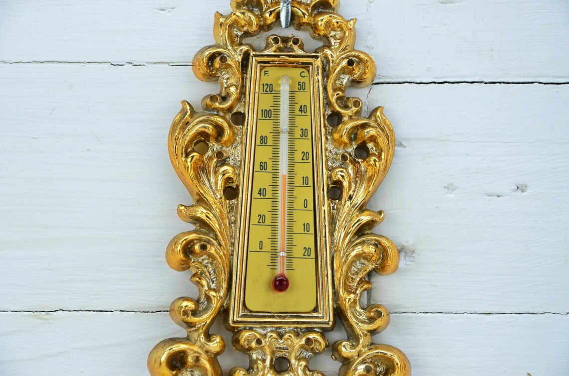 Vintage Weather Thermometer Vintage Wall Thermometer Tower - Etsy