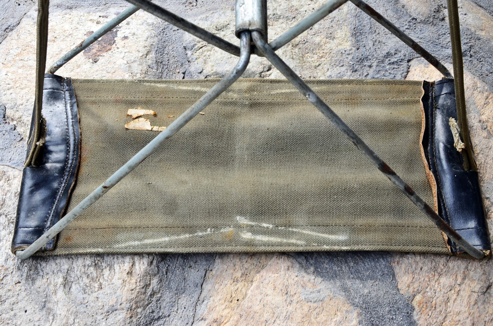 Vintage Canvas Folding Stool Military Folding Chair Folding - Etsy