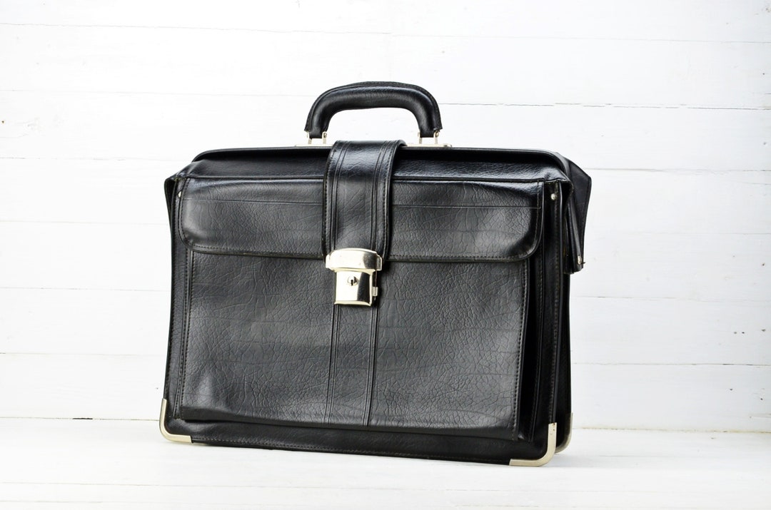 Vintage Briefcase, Vintage Bag, Leather Briefcase, Vintage USSR Bag - Etsy
