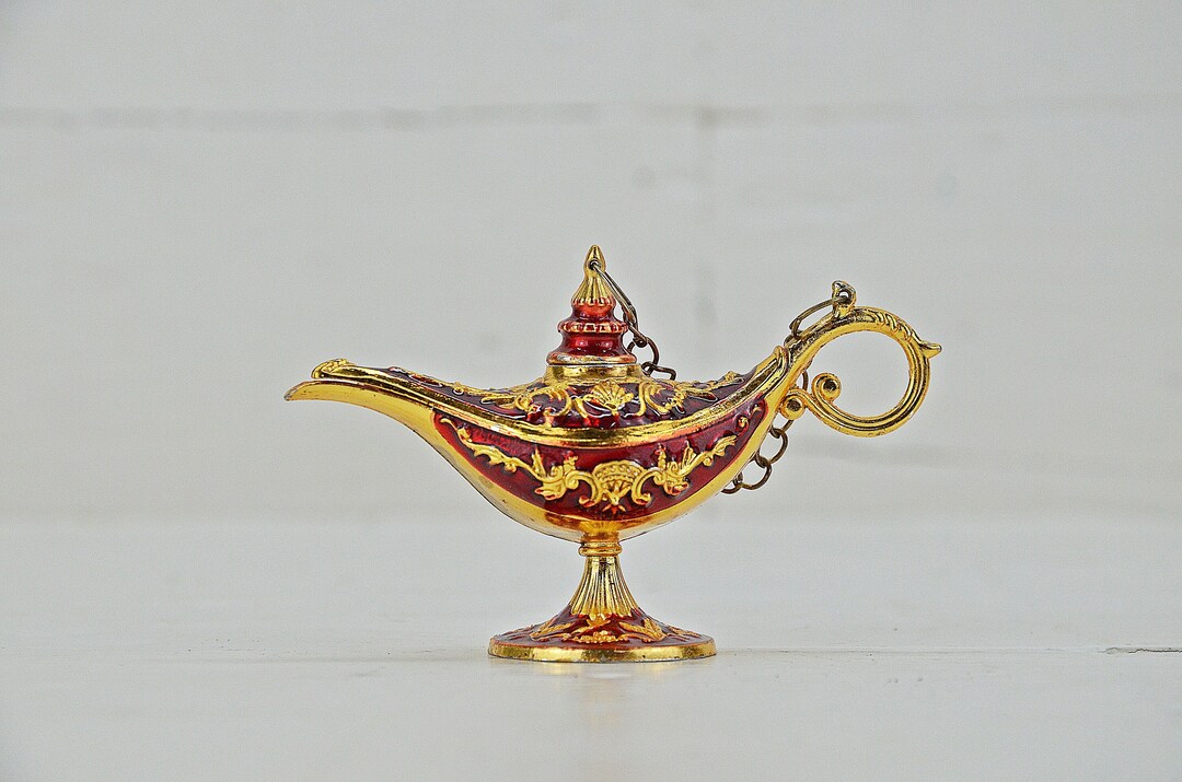 Oil Lamp, Aladin Oil Lamp, Vintage Aladin Lamp, Small Oil Burner, Home ...