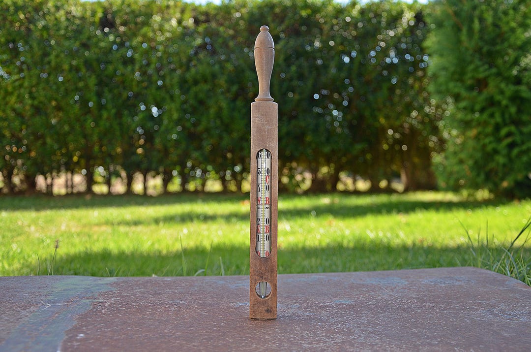 Vintage Weather Thermometer, Outdoor Thermometer, Old Spring ...