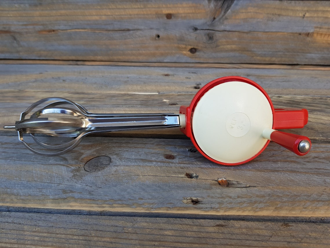 Vintage Hand Mixer Red Kitchen Mixer Cooking Supply Vintage - Etsy
