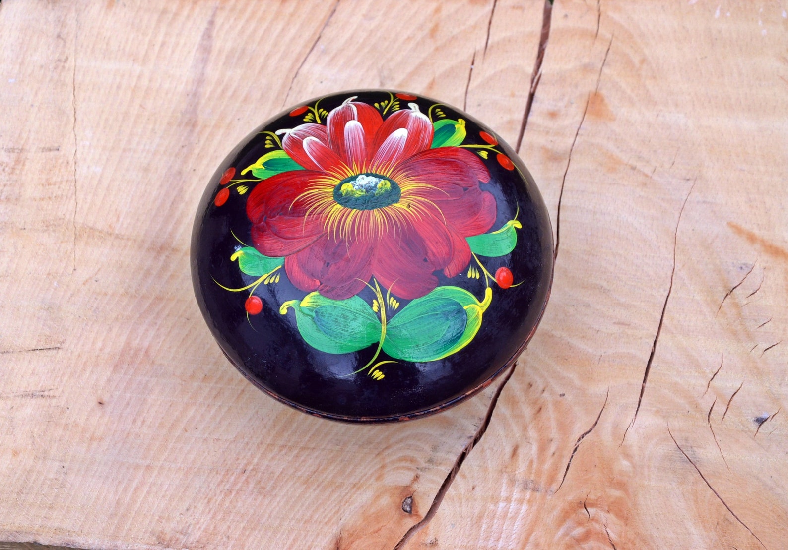 Soviet Box Russian Vintage Wooden Box Hand Painted Hand | Etsy