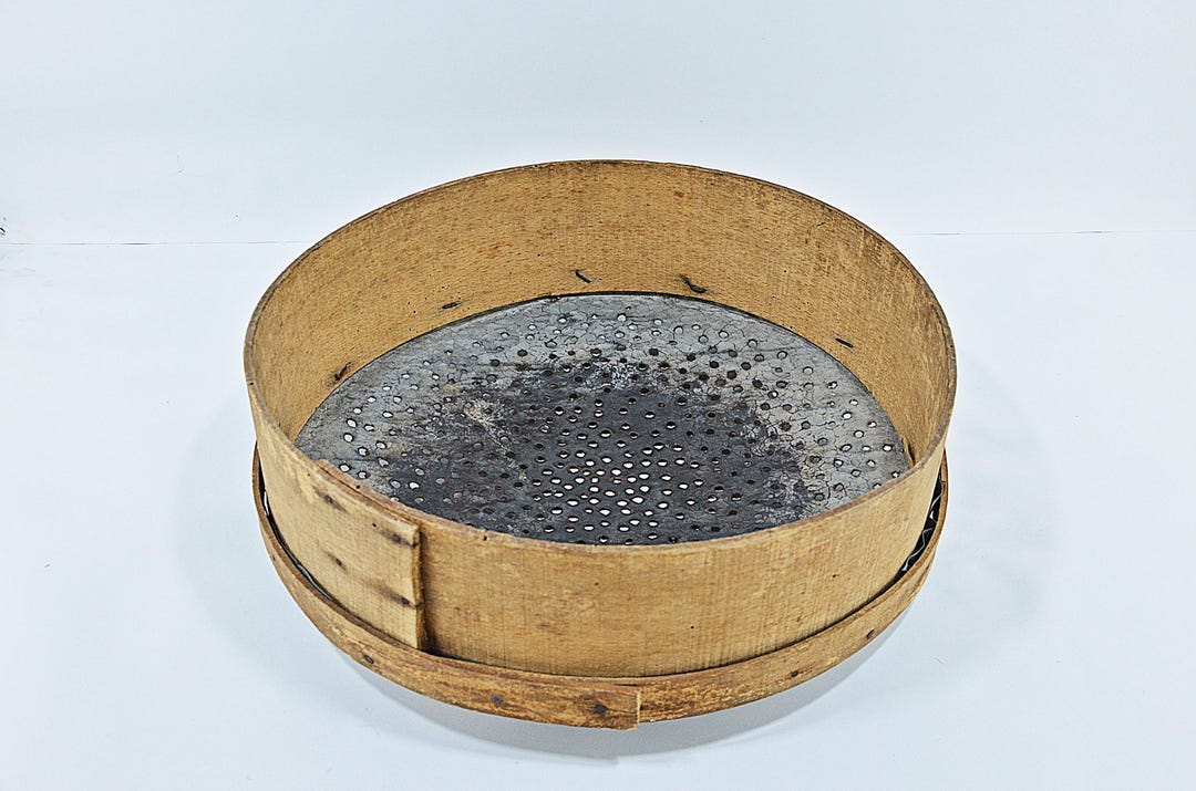 Antique Wooden Sieve, Primitive Sieve, Wooden Sieve, Vintage Sieve ...
