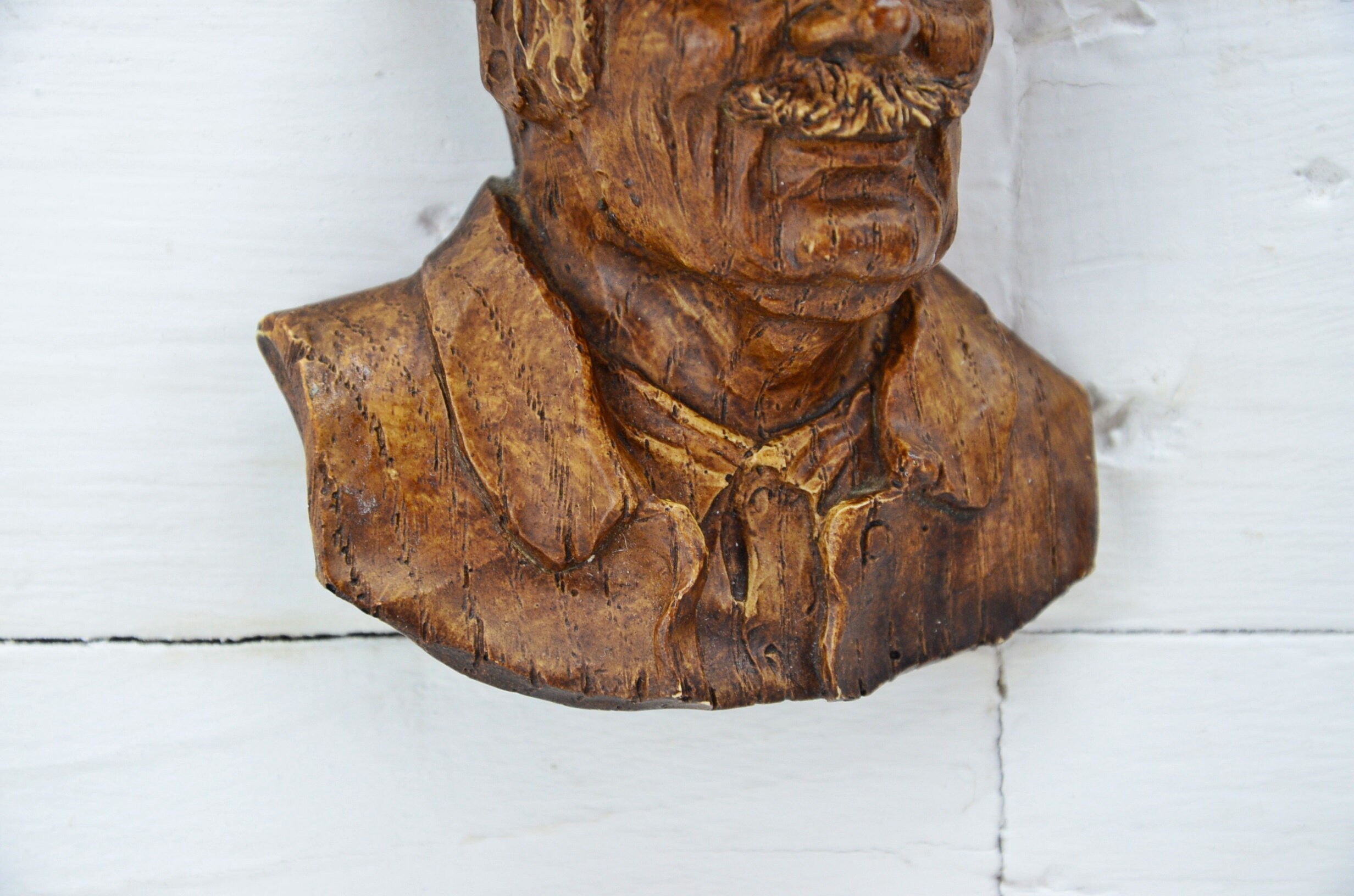 Vintage Handgemalt Decore Main Bust of the Head Stone Bust - Etsy