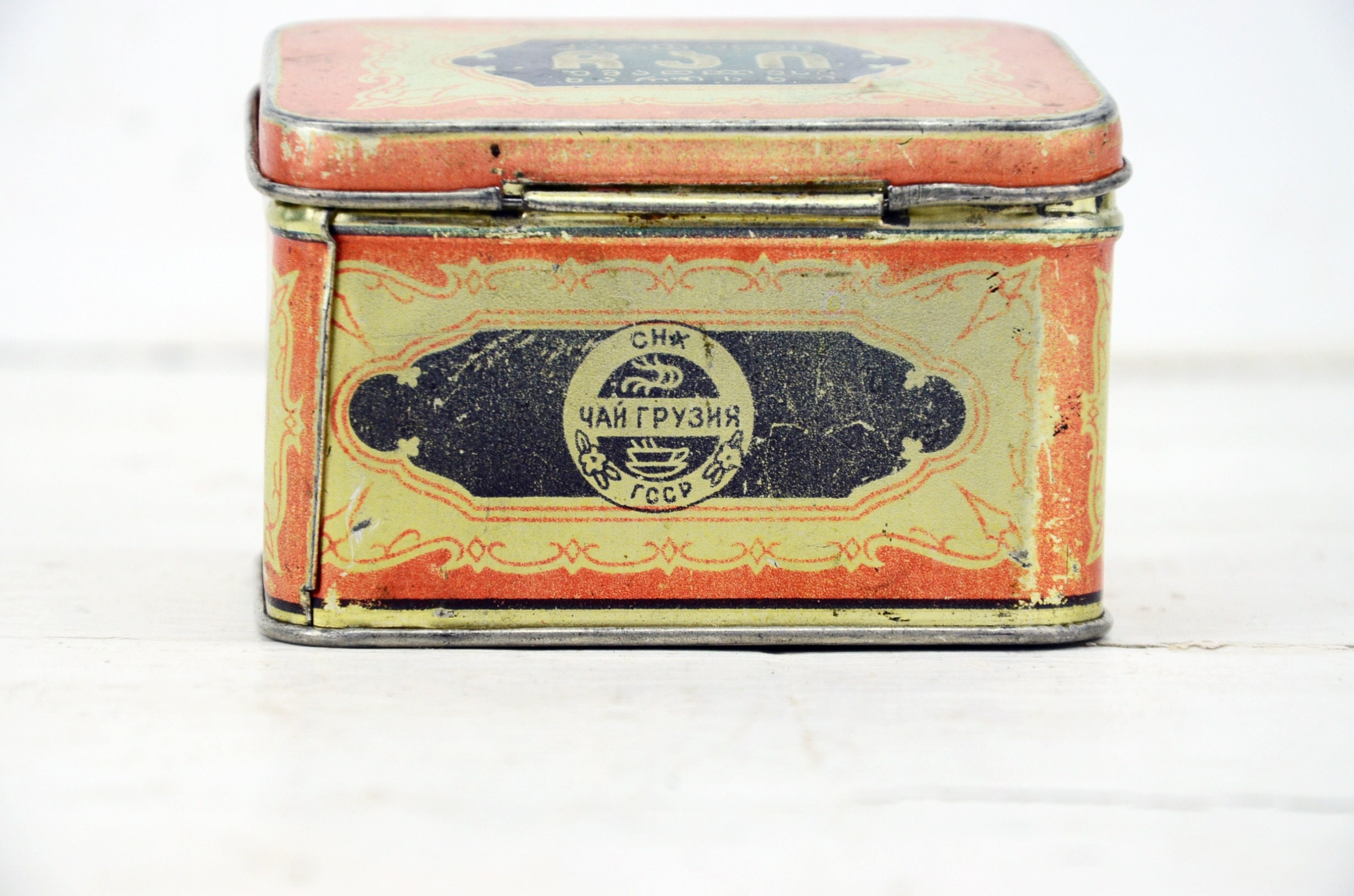 Antique Georgian Tea Box Metal Tea Box Old Tea Box Vintage | Etsy