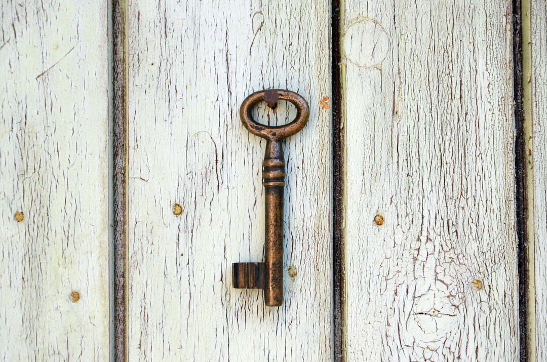 Key, Brass Key, Brass Skeleton Key, Big Brass Key, Vintage Key, Rustic ...
