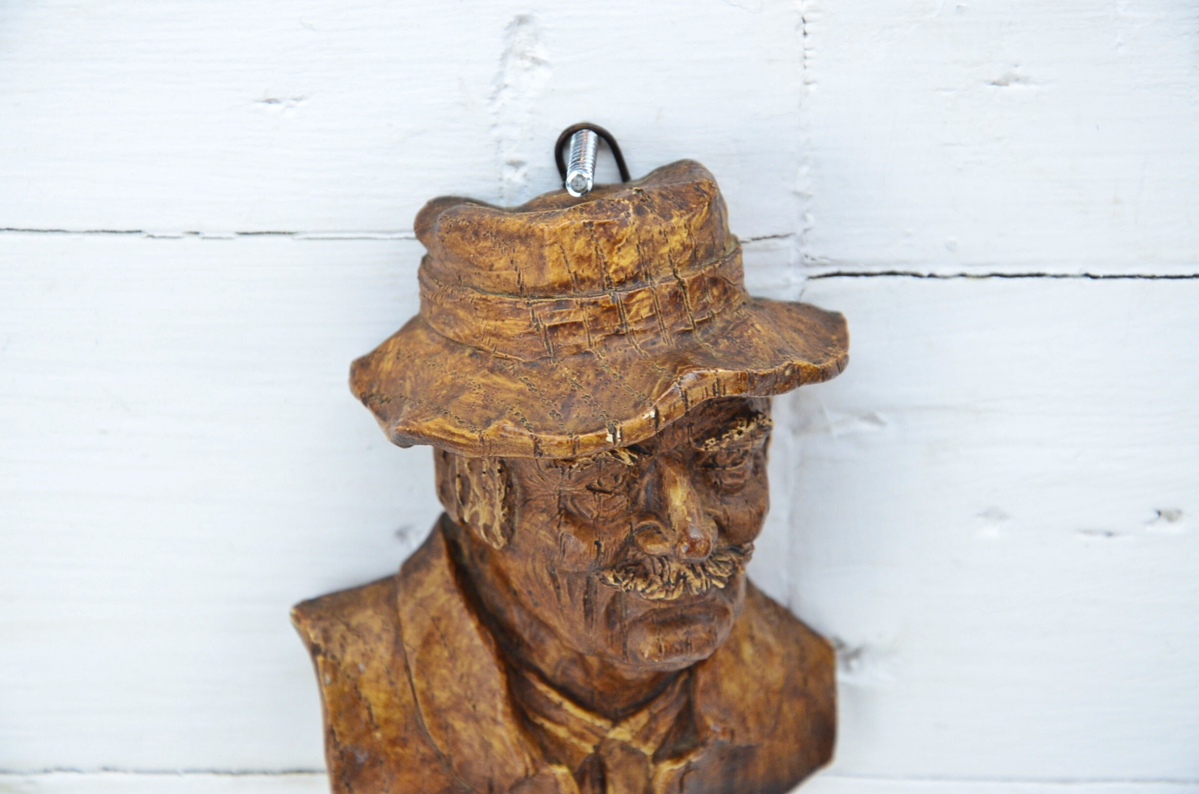 Vintage Handgemalt Decore Main Bust of the Head Stone Bust - Etsy