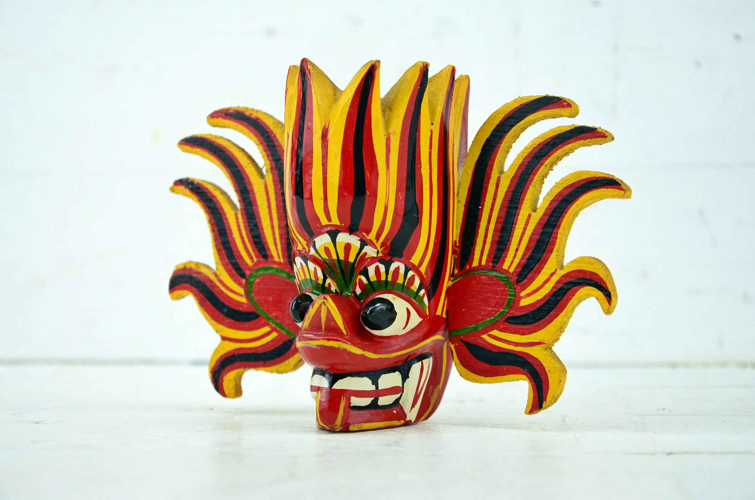 Wooden Mask Color Mask Hand Painted Wooden Mask Handmade | Etsy