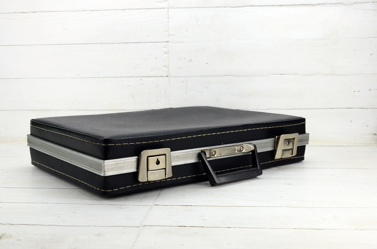 Diplomatic Black Briefcase, Vintage Diplomatic Briefcase, Retro ...