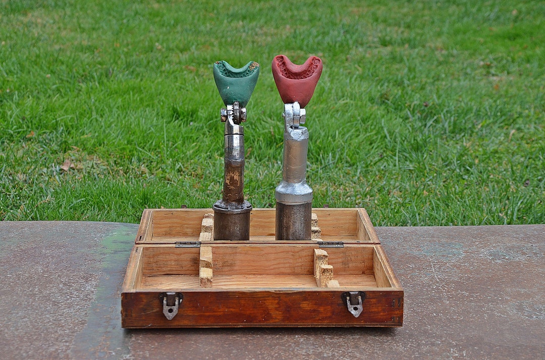 Antique Circus Balance Stand With Mouth – Vintage Acrobat Prop From ...