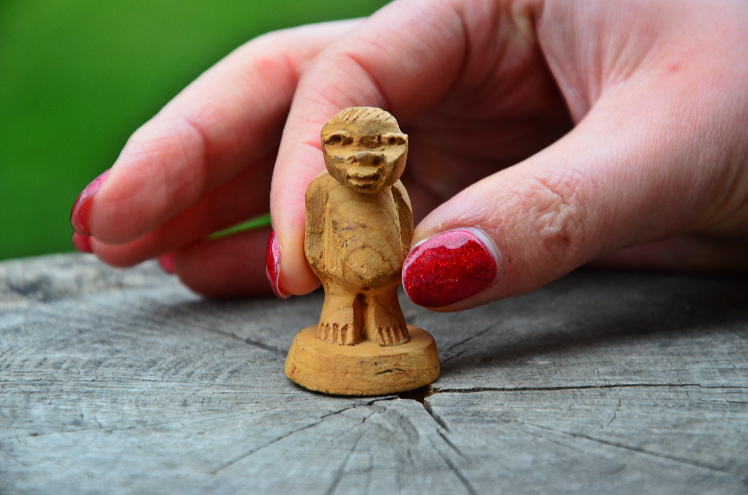 Vintage Wooden Figure Neanderthal Man Vintage Sculpture - Etsy