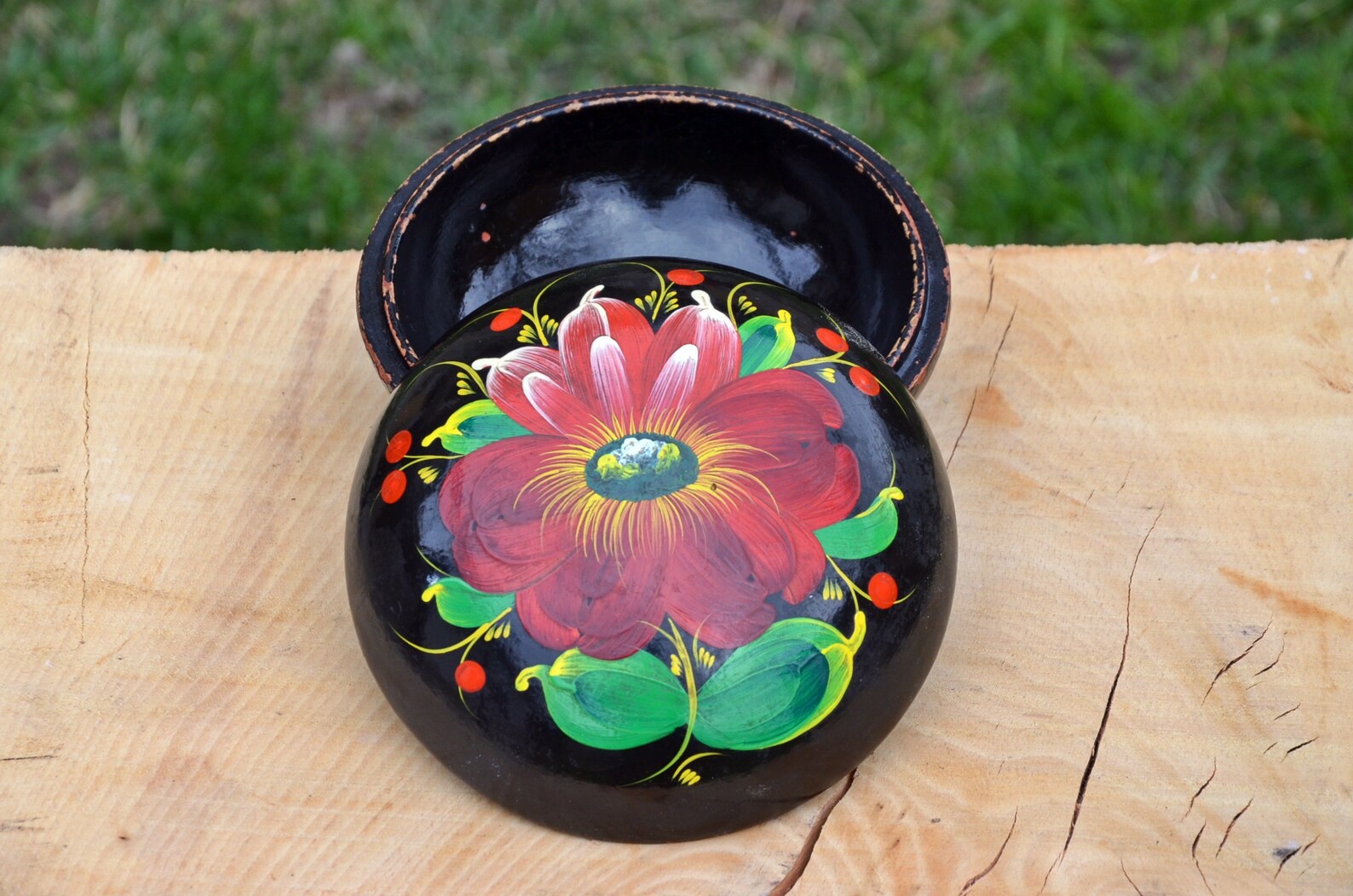 Soviet Box Russian Vintage Wooden Box Hand Painted Hand | Etsy