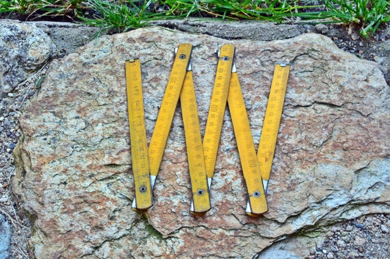 Wood Folding Ruler Old Meter Folding Ruler 1 Meter Ruler - Etsy