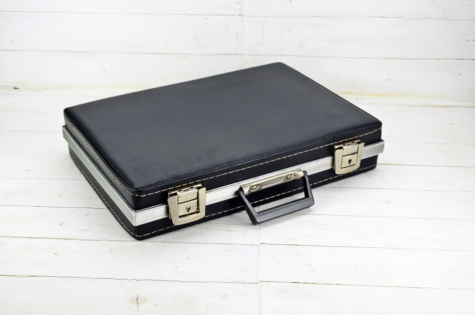 Diplomatic Black Briefcase, Vintage Diplomatic Briefcase, Retro ...