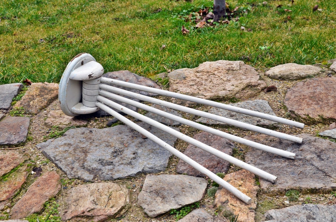 Vintage Wooden Wall Dryer: Retro Kitchen Rack With Spindle Arms - Etsy