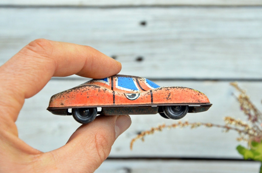 Vintage USSR Tin Toy Car, Vintage Metal Car, Vintage Soviet Car Toy ...