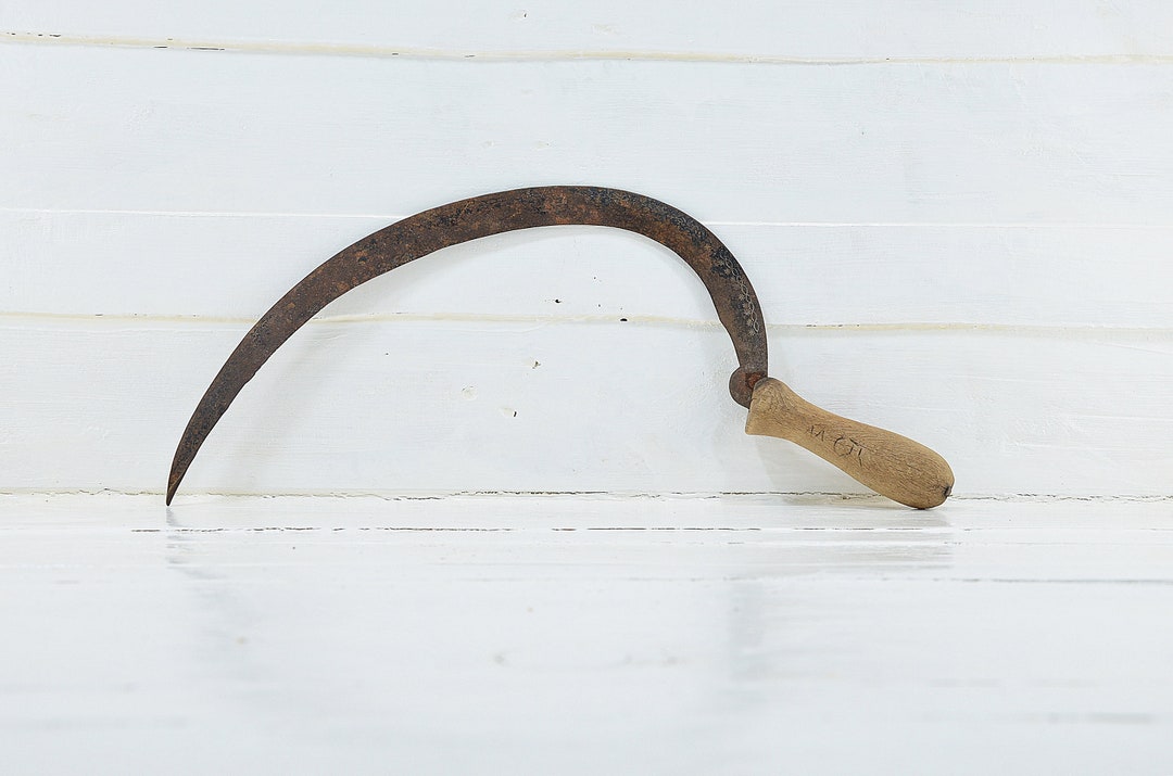 Antique Hand Sickle: Primitive Farmhouse Tool, Rustic Decor - Etsy ...