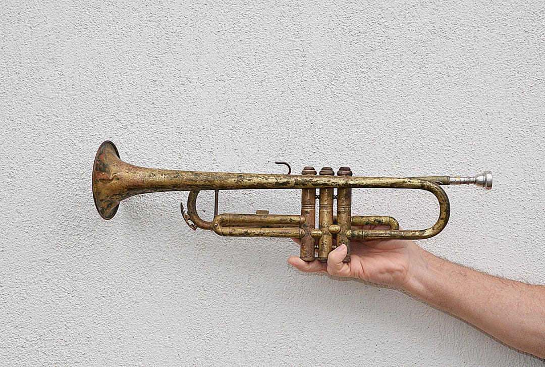 Vintage Czech Trumpet 41408, Brass Bb Horn With Patina, Collectible ...