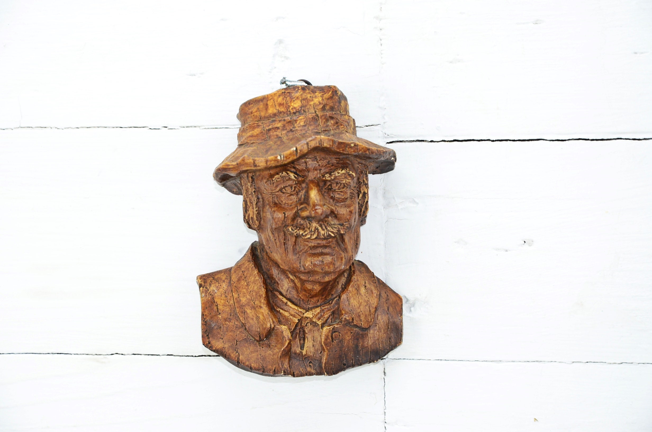 Vintage Handgemalt Decore Main Bust of the Head Stone Bust - Etsy