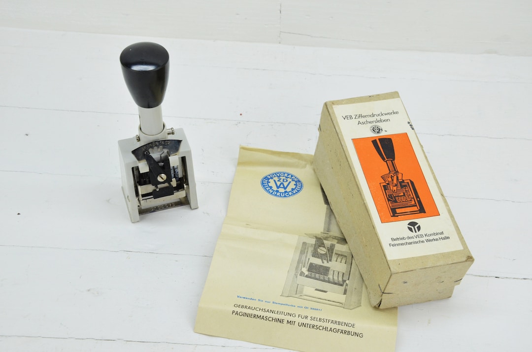 Vintage Automatic Numbering Machine, Made in Germany - Etsy