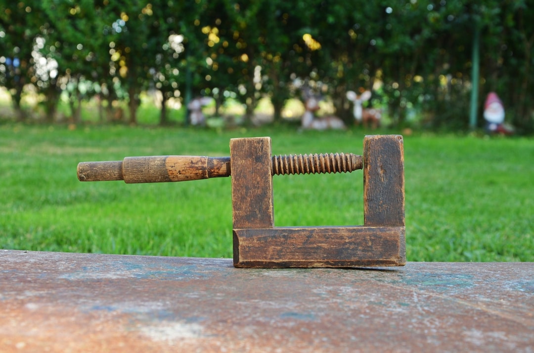 Antique Wooden Clamp, Stunning Wooden Clamp, Old Tools, Rustic Decor - Etsy
