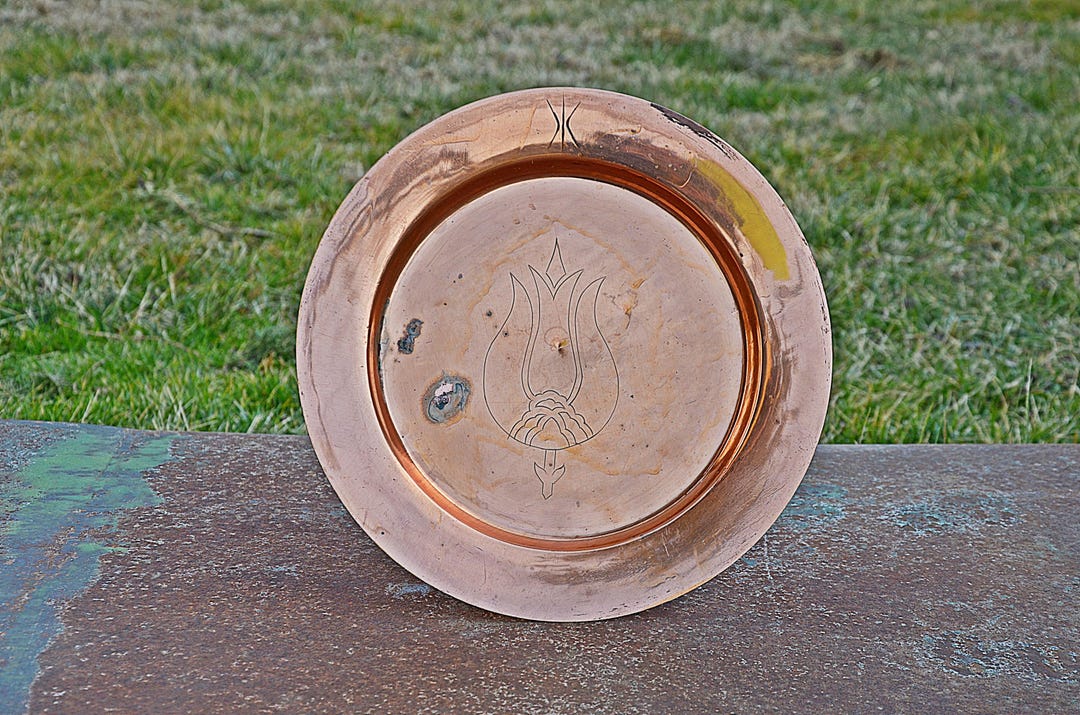 Copper Plate, Vintage Copper Plate, Art Decorative Plate, Copper Dish ...