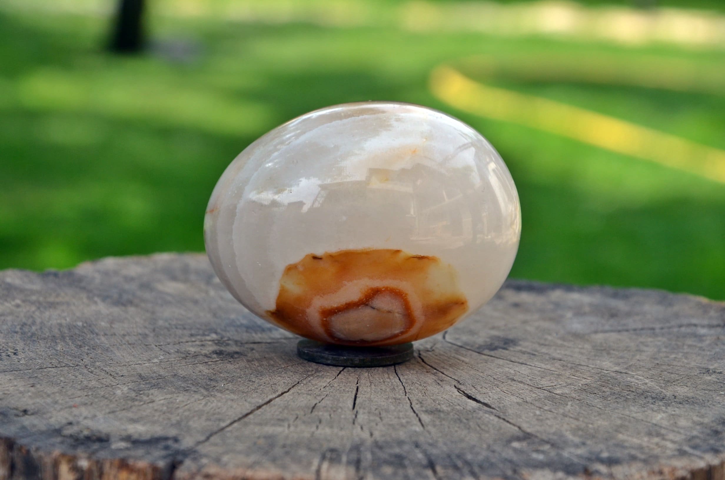 Vintage Alabaster Marble Egg Polished Marble Ball Crystal | Etsy