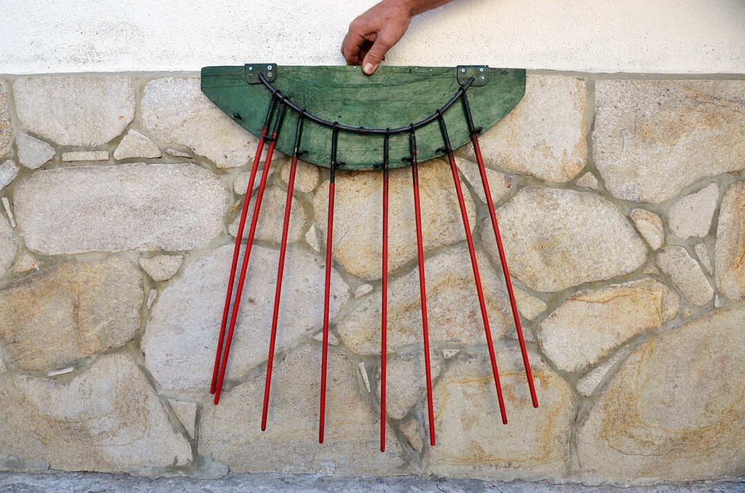 Vintage Wooden Kitchen Rack With Spindle Arms, Vintage Wooden Wall ...