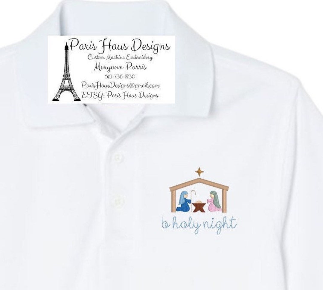 Boys Nativity Manger Scene Monogram Polo Design - Etsy