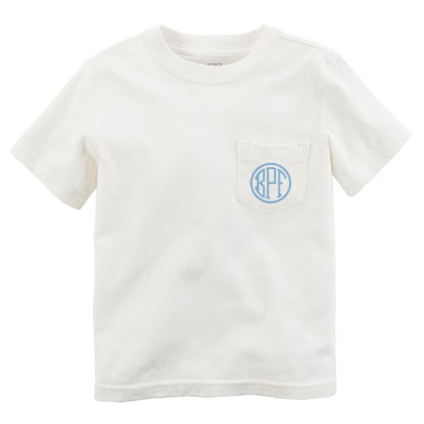 Monogram Pocket Tee - Etsy