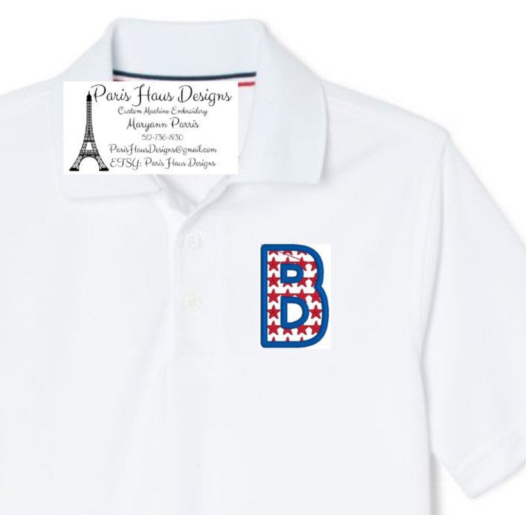 Boys Stars Monogram Polo Design - Etsy
