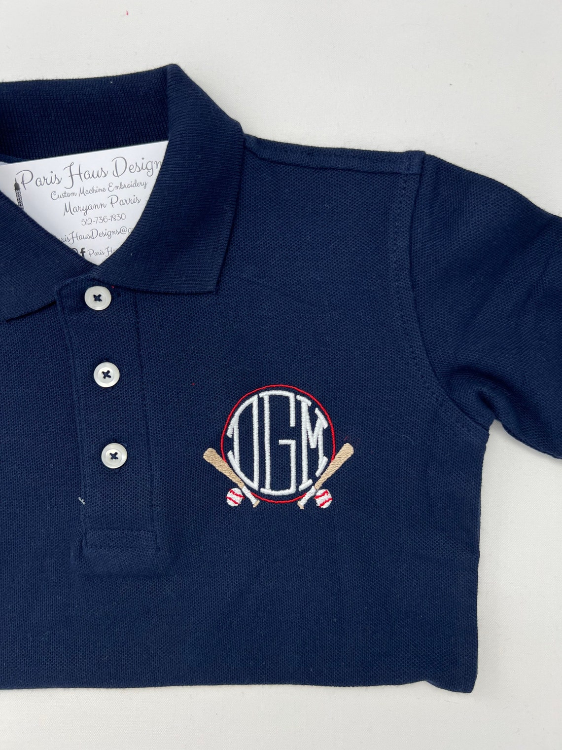 Boys Baseball Monogram Polo Design - Etsy