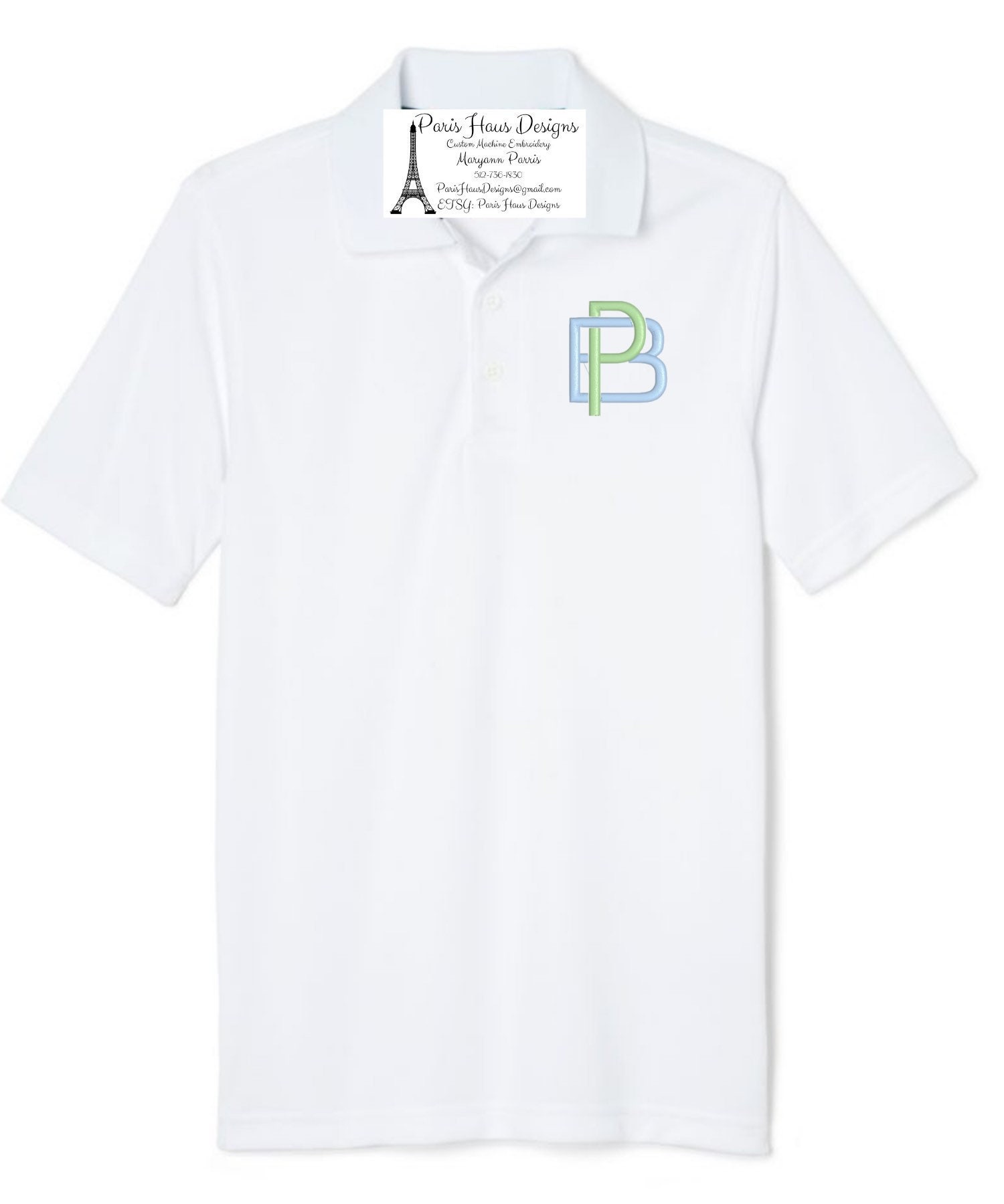 Boys Block Monogram Polo Design - Etsy