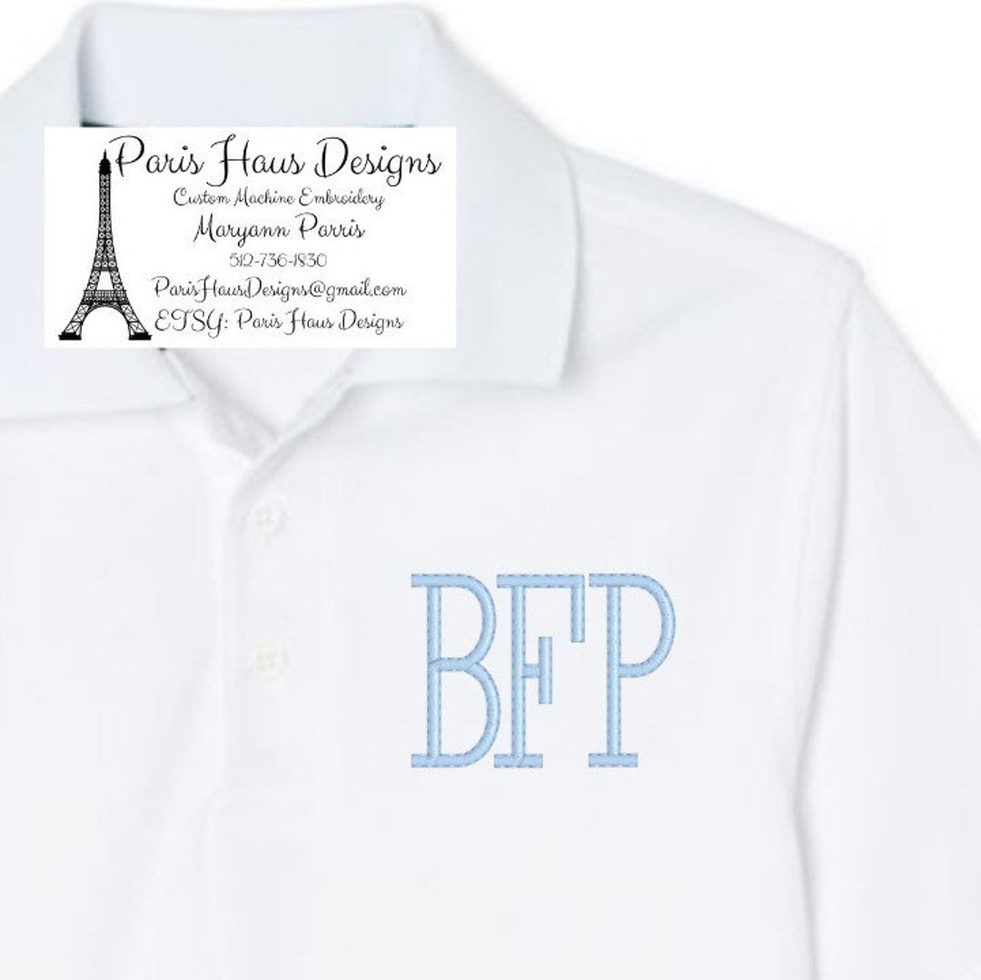 Boys Tall Monogram Polo Design - Etsy