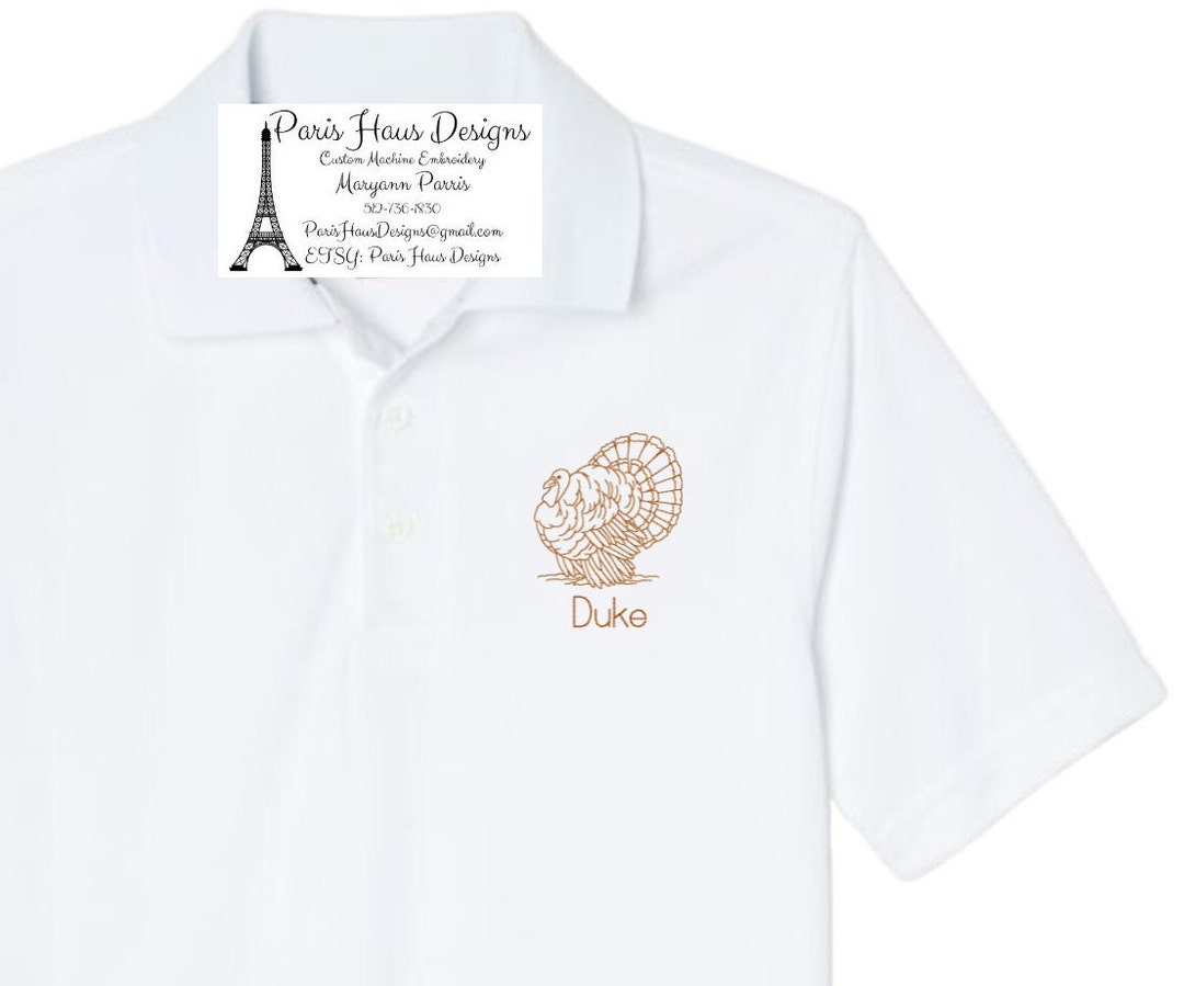Boys Turkey Monogram Polo Design - Etsy