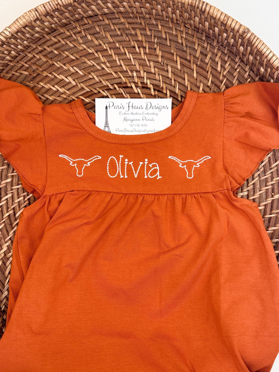 Girls Longhorn Monogram Dress - Etsy