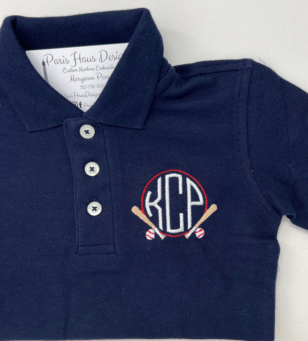 Boys Baseball Monogram Polo Design - Etsy