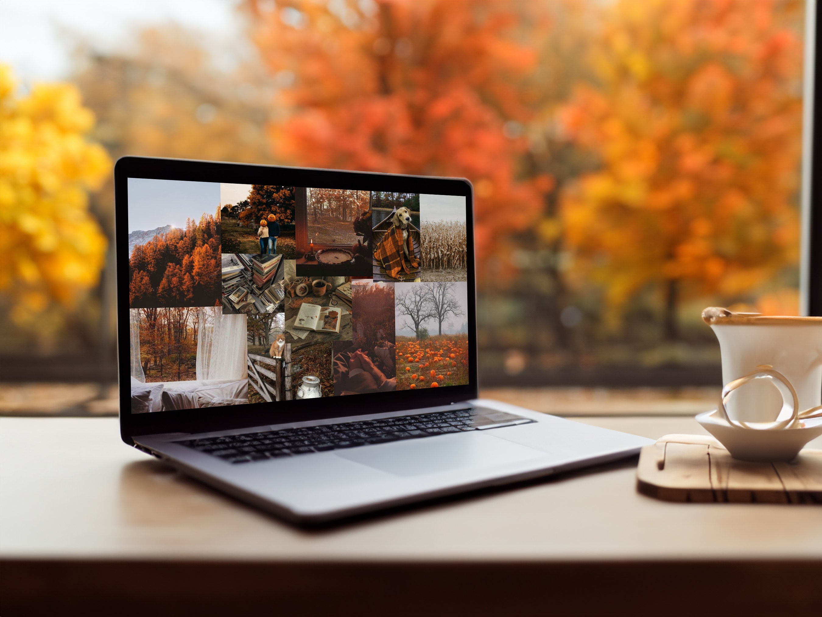 Halloween Computer Wallpaper Spooky Computer Background Cozy Aesthetic ...