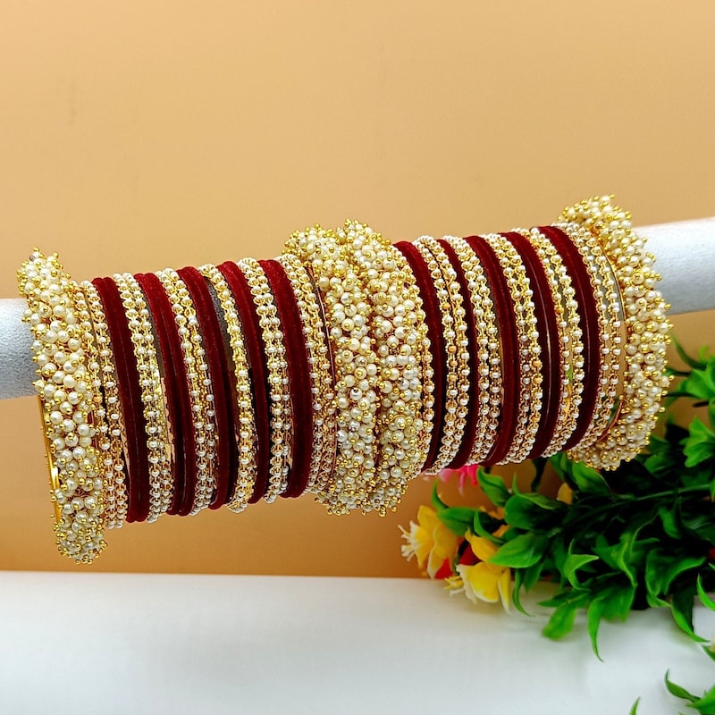 Wine Red Indian Jewelry - Etsy