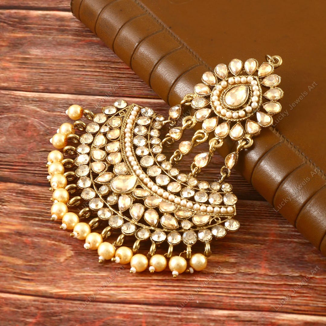 Kundan Jhoomer, Jhoomar, Jhumer, Jhumar / Bridesmaid Bridal Pearl ...