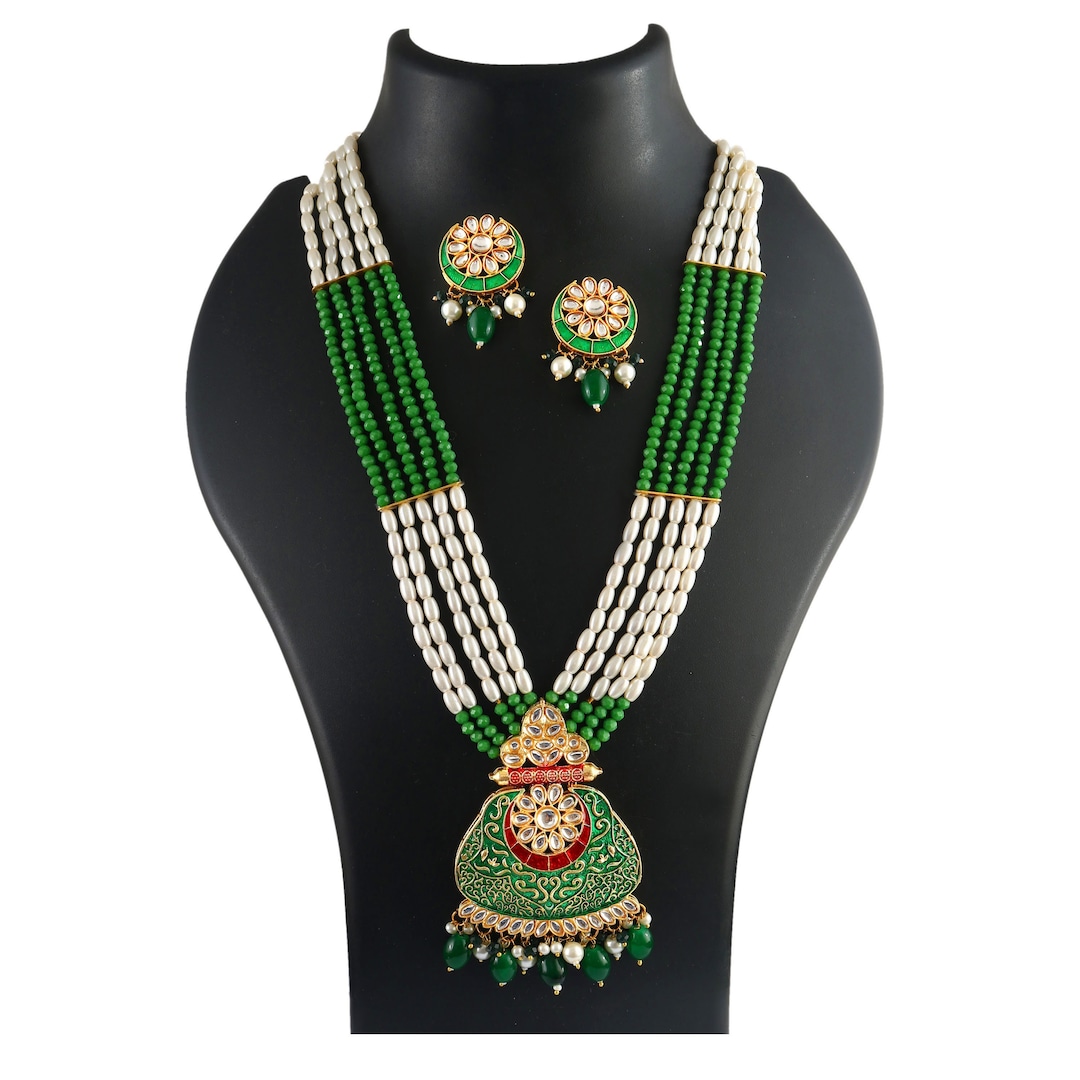 Polki Diamond Necklace Pakistani Jewelry Meenakari Kundan - Etsy